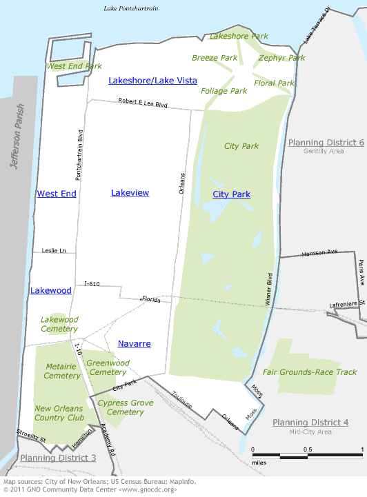 Map Of Lakeview New Orleans